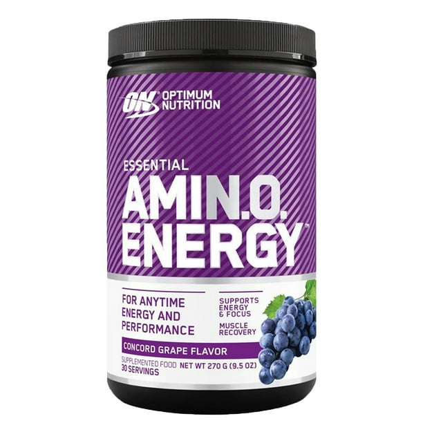 Suplemento Optimum Nutrition Essential Amino Energy 270g Sabor Uva ...