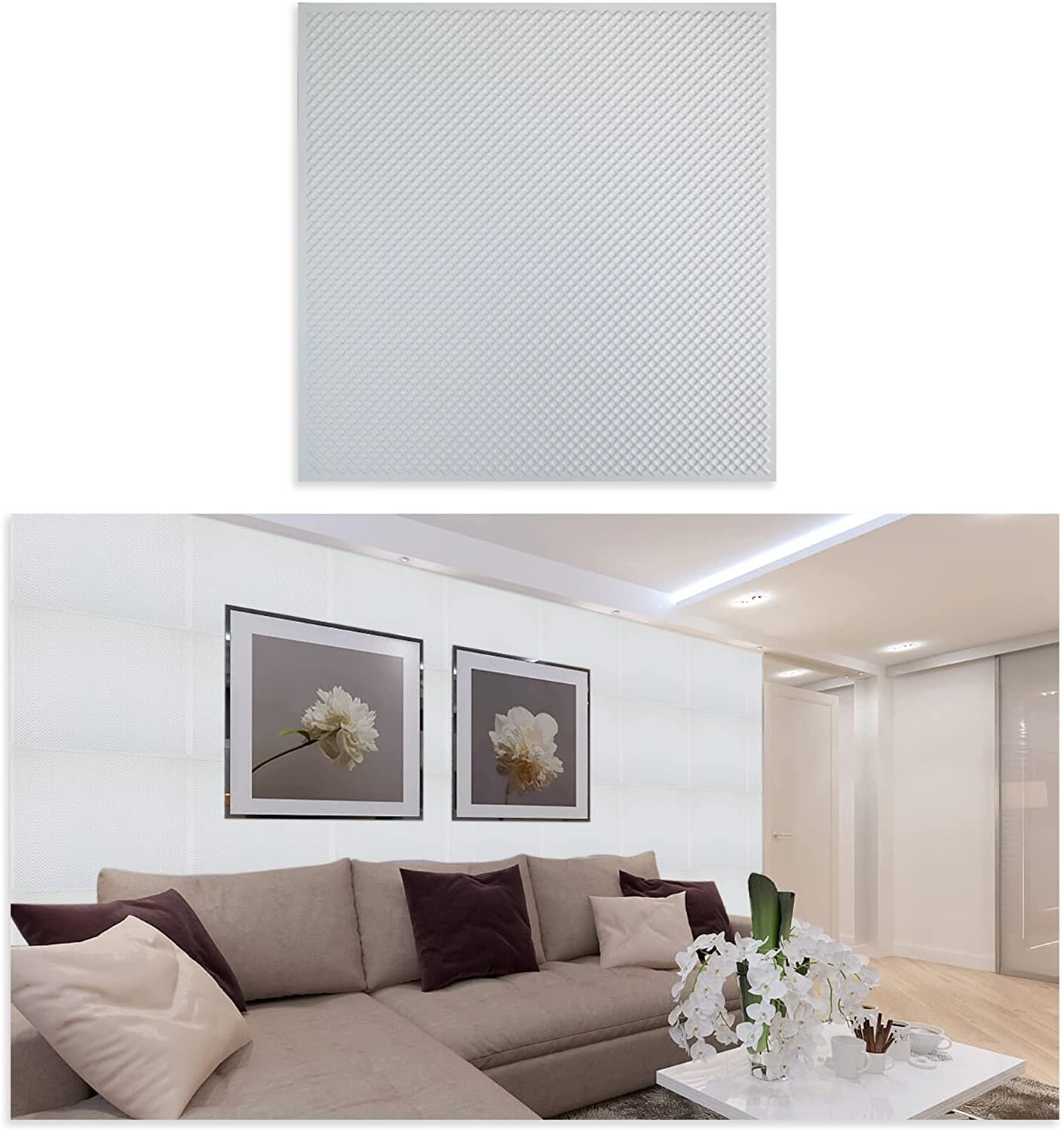 Smart Profile – 3D Wall Panels Non-Adhesive White RAKITTA Light ...