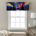Abstract Starry Sky Window Valance for Kitchen, Path Forest Dreamy ...