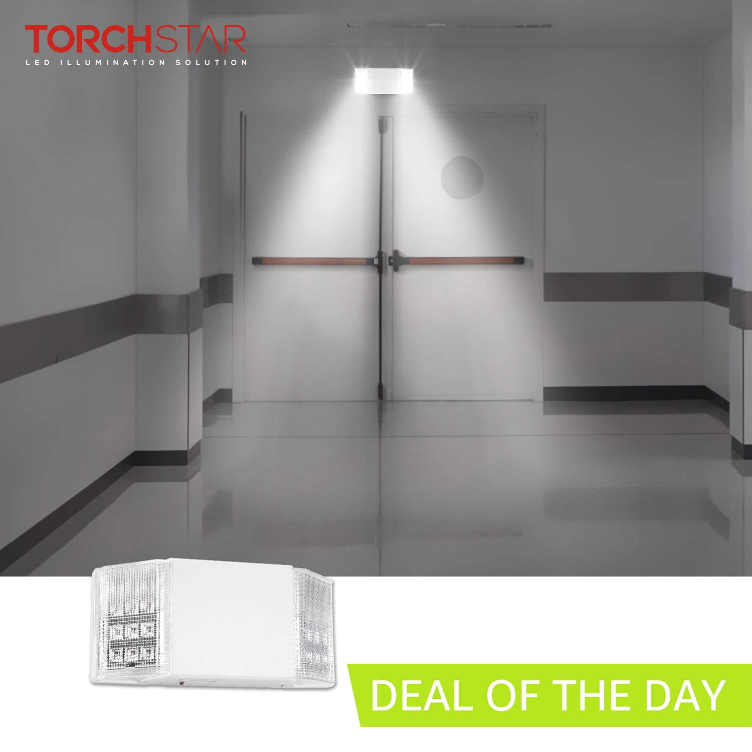 TORCHSTAR UL-Listed LED Emergency Exit Light - Walmart.com