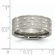 Titanium 8mm Satin and Polished Checkered Band - Walmart.com