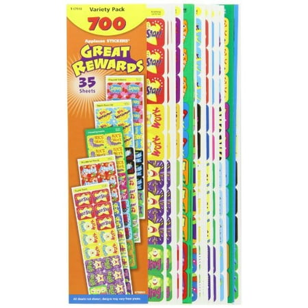 Trend Enterprises Applause great Rewards Jumbo Variety Sticker Pack ...