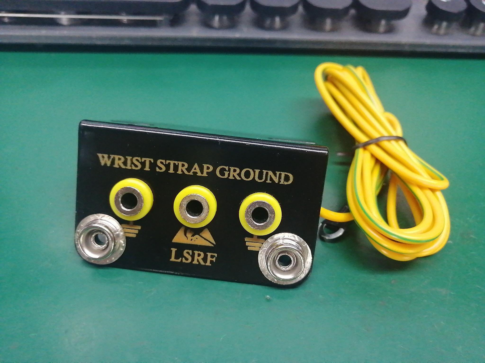 L-shaped anti-static ring ground connector with terminal cable for ...