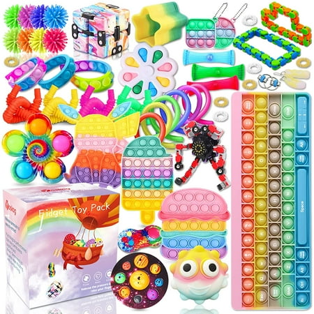 IGUOHAO Fidget Toy Pack, Pop Bubble Cheap Sensory Fidget Toy Set Stress ...