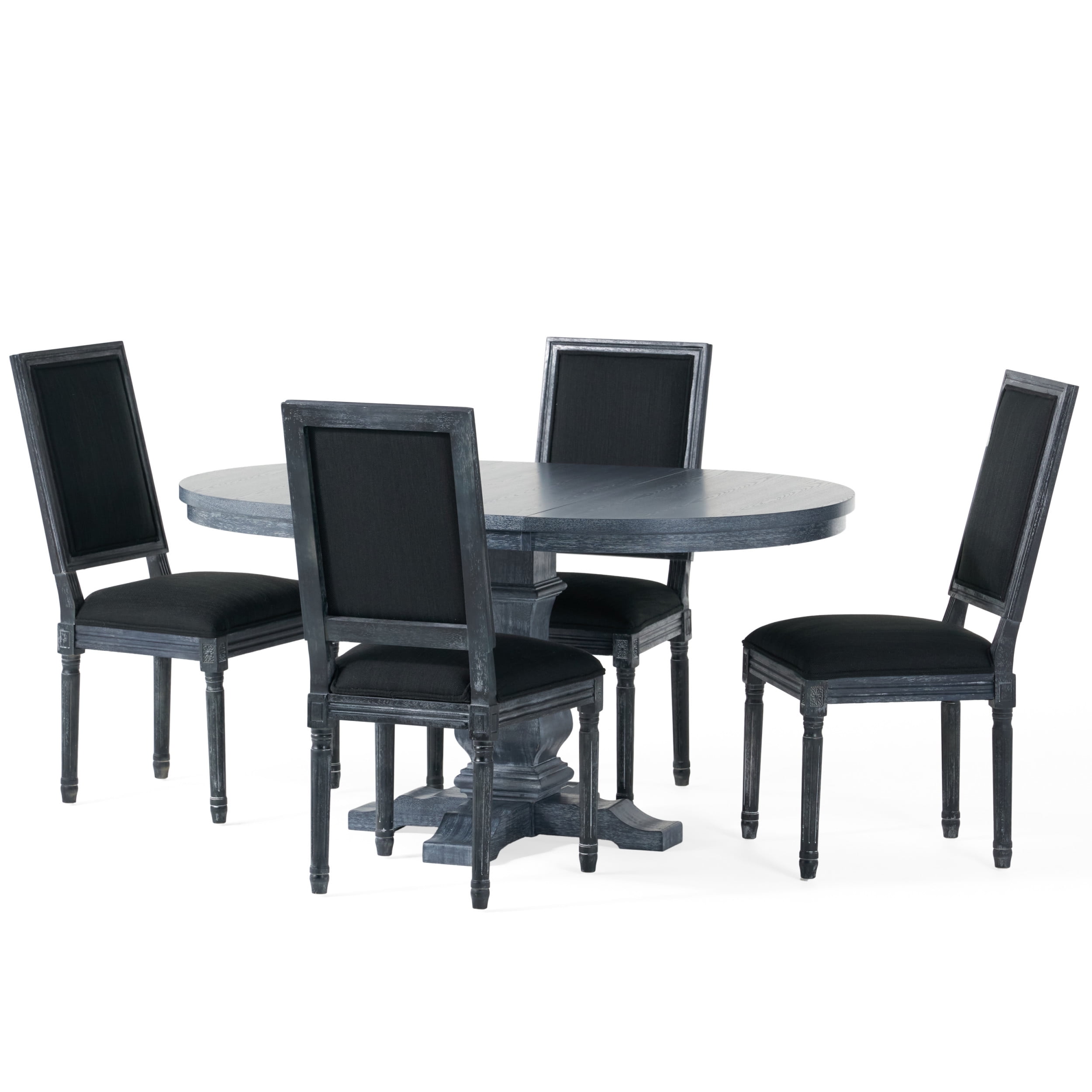 Beckstrom French Country 5-Piece Expandable Oval Dining Set - Wood ...