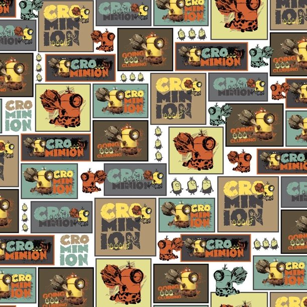 Despicable Me 24307 X Multi Cro-Minion Patch 100% Cotton Fabric By The ...