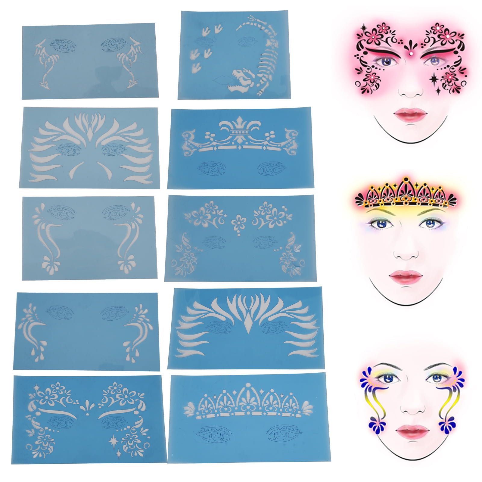 Face Painting Design Sheet
