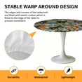 Black Cats Round Table Cover, Red Purple Wildflowers Daisy Spring ...