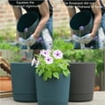 9 Inch Pots, Modern Cylinder Planters with Drainage Holes & Saucers â ...