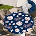 ARTSLION Round Outdoor Tablecloth For Up To 36in With Umbrella Hole ...
