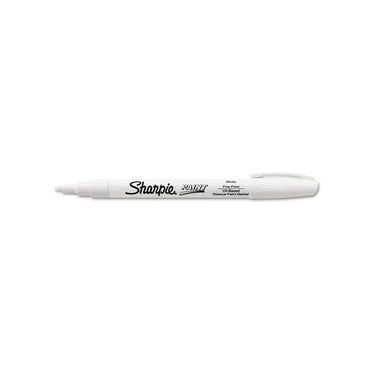Sharpie Permanent Paint Marker, Fine Point, White, Oil-Based & Quick ...
