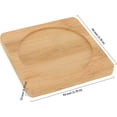 60 Pack Bamboo Coasters, Natural Wooden Coasters, Square Bamboo Tray ...