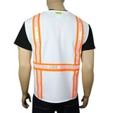 Safety Depot White Reflective Safety Vest with Pockets 8038-WT-M ...