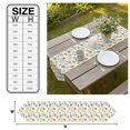 Colorful Flowers Table Runner Linen Burlap Table Runner 72 Inches Long ...