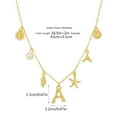 Versatile Use Bohemians Seashells Letter Necklace Elegant Gold Pendant ...