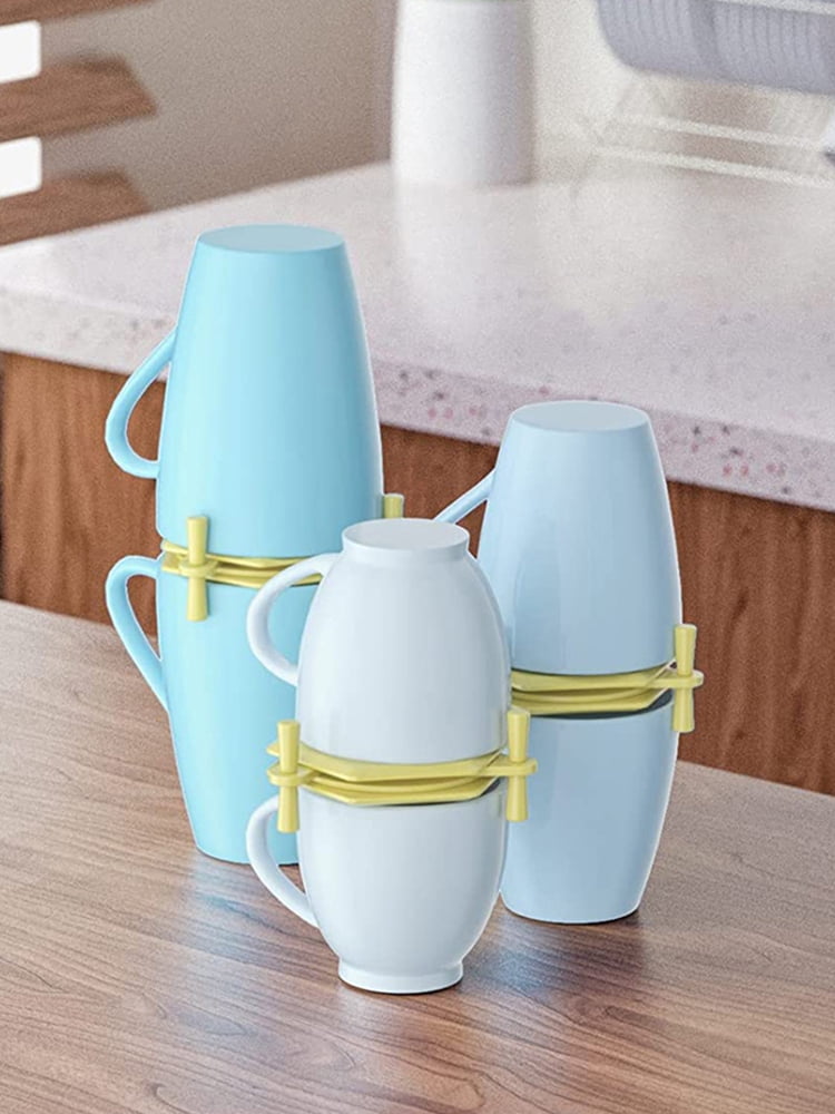 Coffee Mug Holder Stackable Cup For Cabinet Adjustable Shelf Telescopic ...