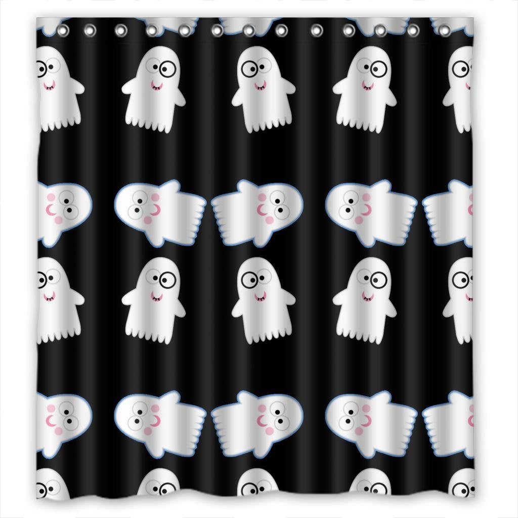 Click here for Yusdecor Halloween Cute Ghost Pattern Shower Curta... prices