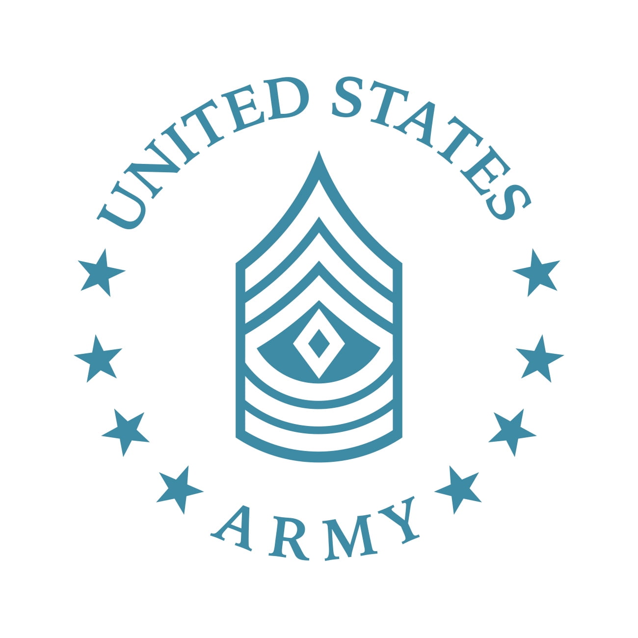 E-8 First Sergeant US Army Rank Sticker Decal Die Cut - Self Adhesive ...