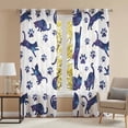 Cats Claws Sheer Curtains 84 Inch Long 2 Panels, Dreamy Purple Blue Sky ...