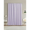 Your Zone Gingham Plaid Blackout Curtain Panel Pair, Set of 2, Lilac ...