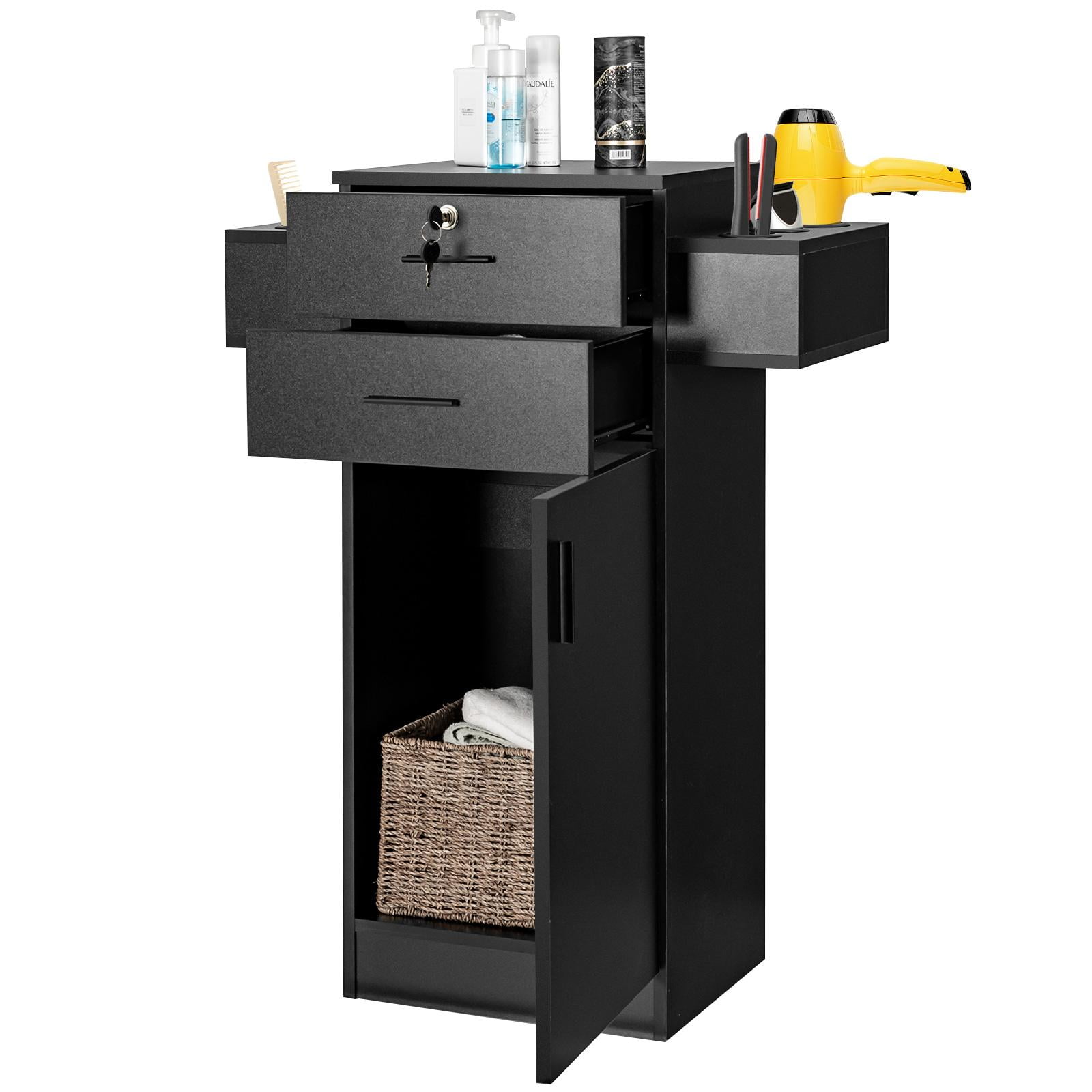 Giantex Salon Station Storage Cabinet for Hair Stylist, Beauty Salon ...