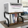 Natwind 2 Tiers Small Retro Wood Home Office Desktop Printer Stand with ...