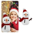 Snowman Stuffed Doll Christmas Plush Toy Adorable Holiday Decor (White ...