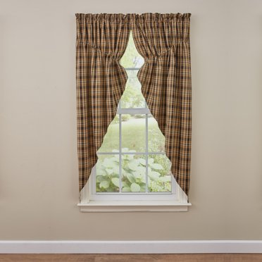 Wicklow Sage Buffalo Check Lined Gathered Swag 72''X63'' - Walmart.com