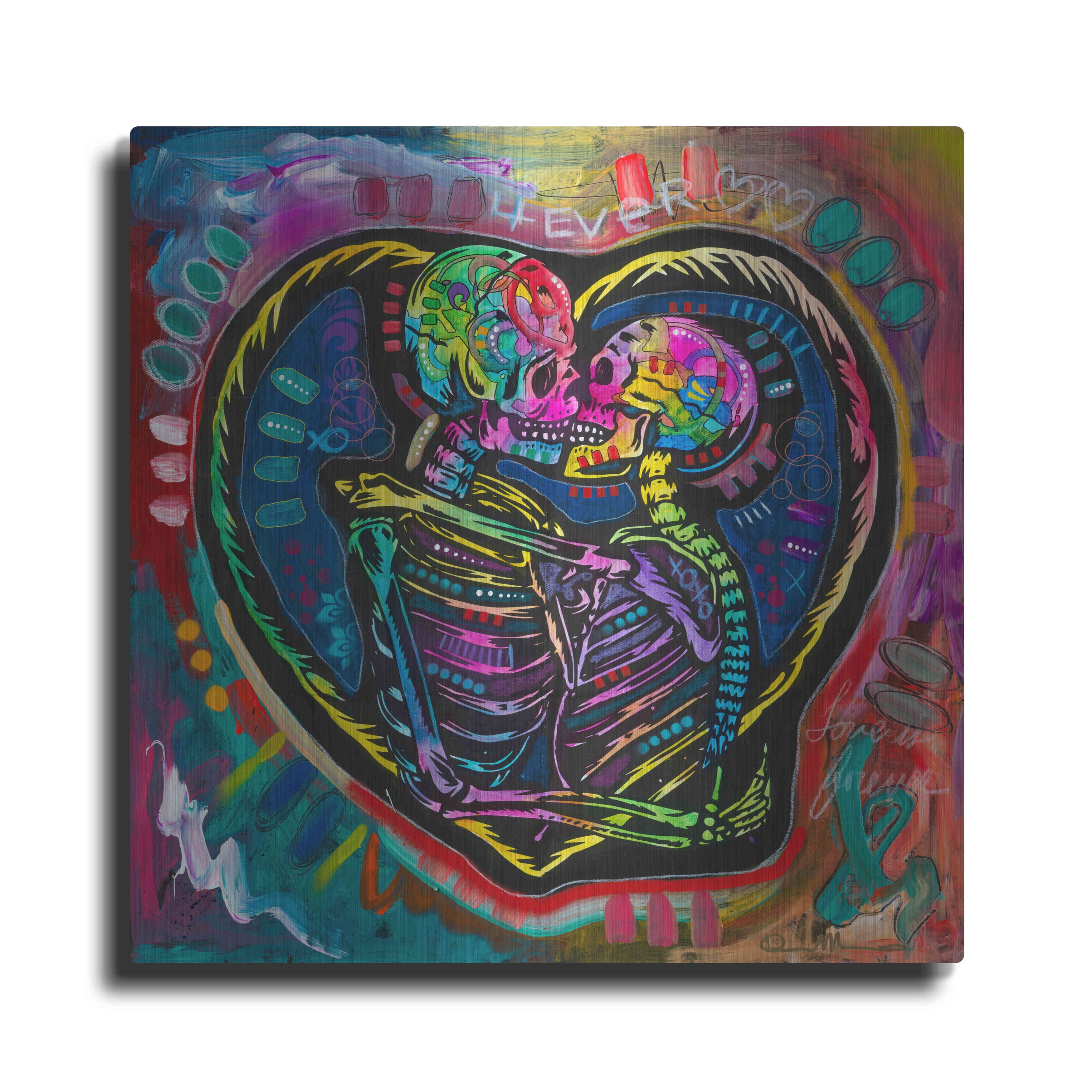 Luxe Metal Art '4ever' by Dean Russo, Metal Wall Art, 24"x24" - Walmart.com