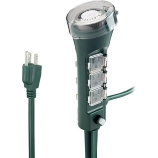 BN-LINK 24 Hour Mechanical Outdoor Multi Socket Timer, 6 Outlet Garden ...