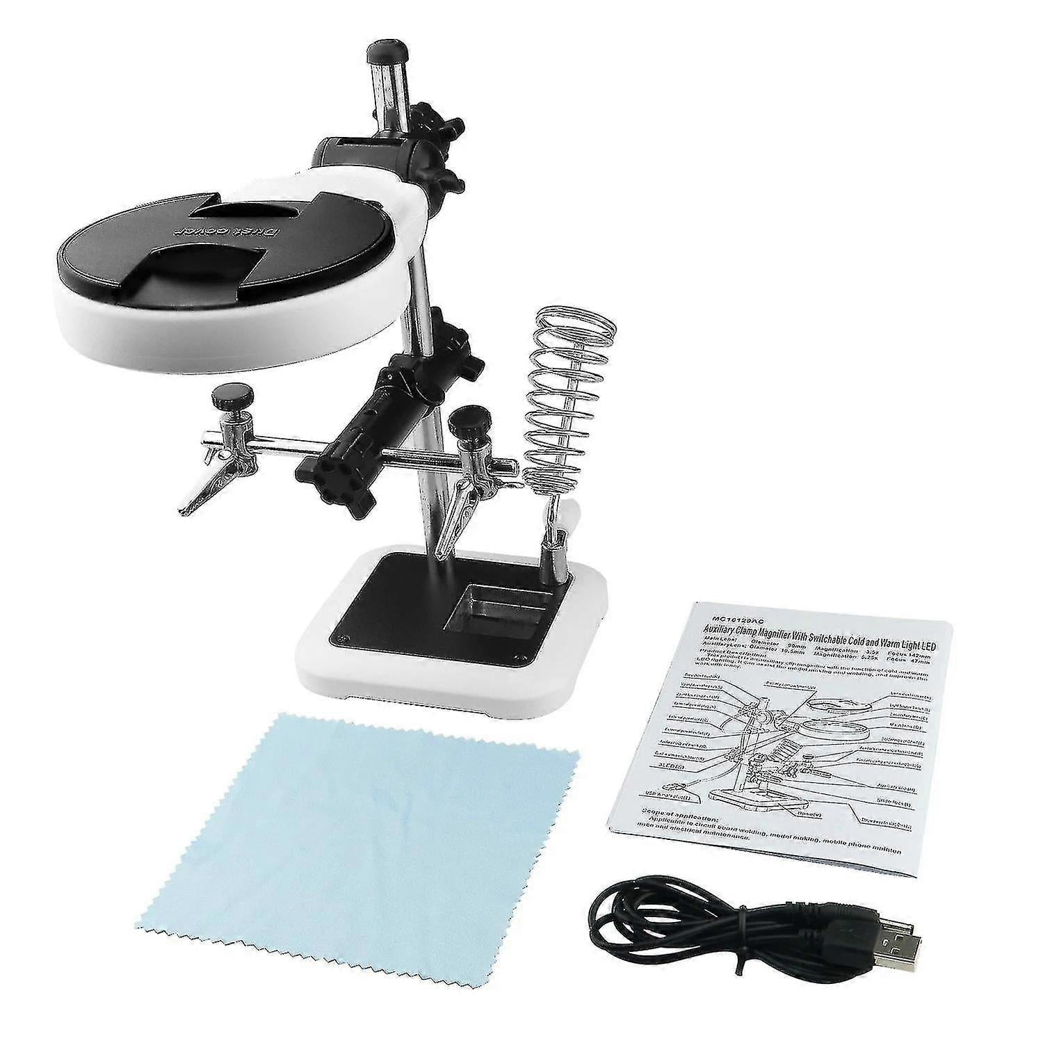 Magnifier with Warm and Cold Color Temperature LED Light 3.5X 5.25X ...
