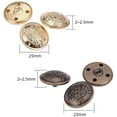 20pcs 1Inch Brass Flat Round Buttons Metal Buttons with Shank for ...