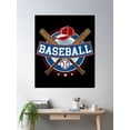 Baseball Bat Player Ball Support Game Sports Baseball Enthusiast Poster ...