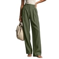 AHTJRT High Waist Dress Pants for Women Lightweight Casual Wide Leg ...