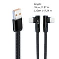 Fast Speed 5A Angled USB And Type C Charging Cable Double Head Fast ...