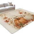 Area Rug 4x6ft, Thanksgiving Fall Pumpkin Leaf Washable Rugs for Living ...