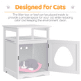 Alden Design Wooden Cat Litter Box End Table White - Walmart.com