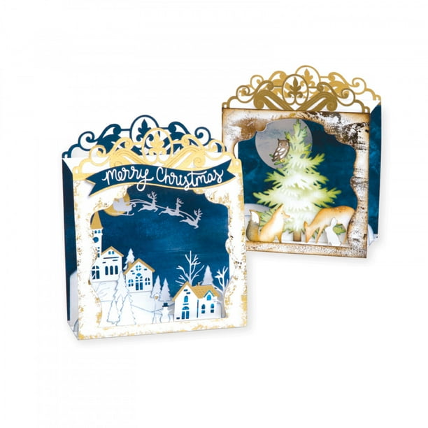 Sizzix Thinlits Die Set 34PK Holiday Shadowbox #2/Katelyn Lizardi - Walmart.com