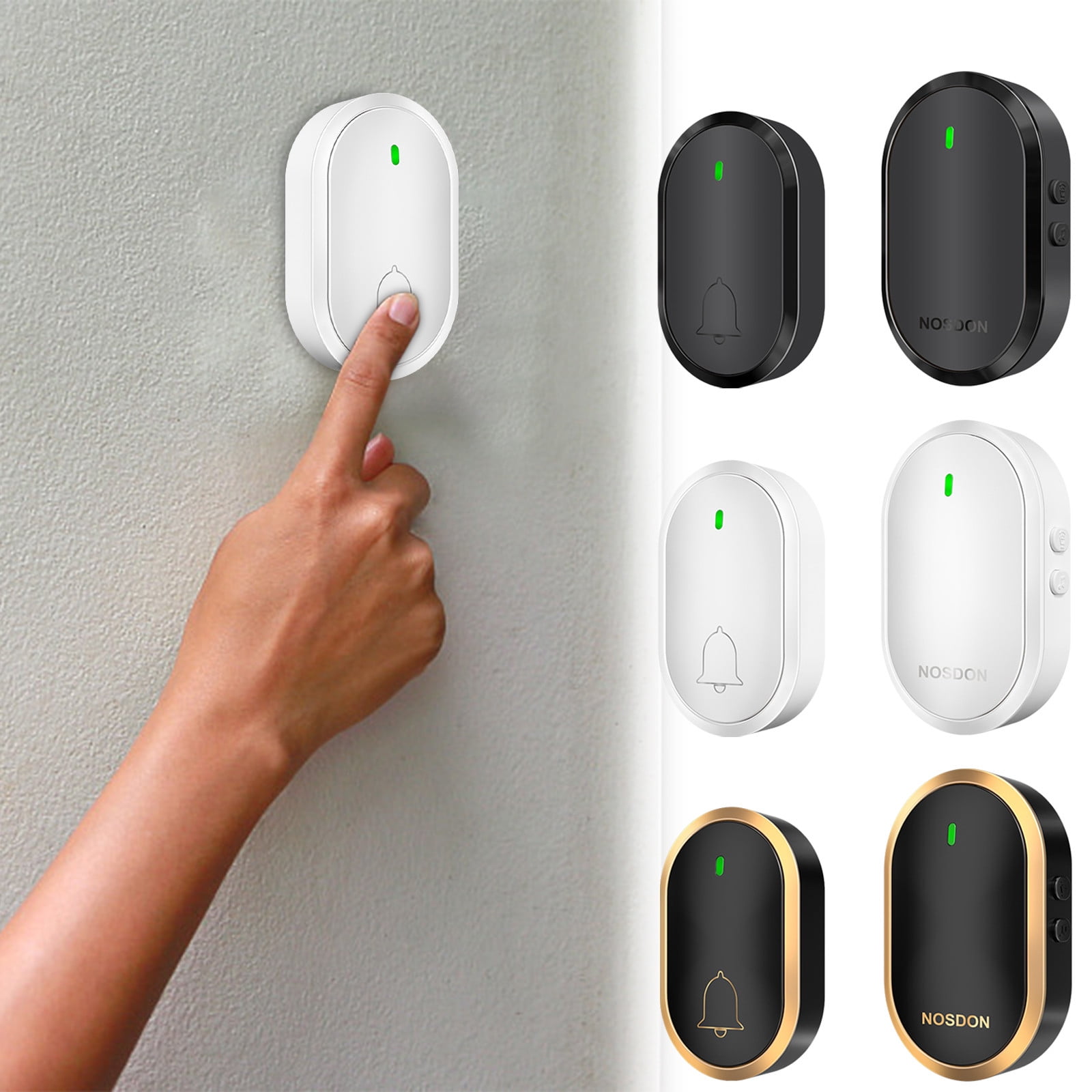 Ganfancp Timbre Inalámbrico, Control Remoto Electrónico Inteligente, Adecuado para El Uso de ...