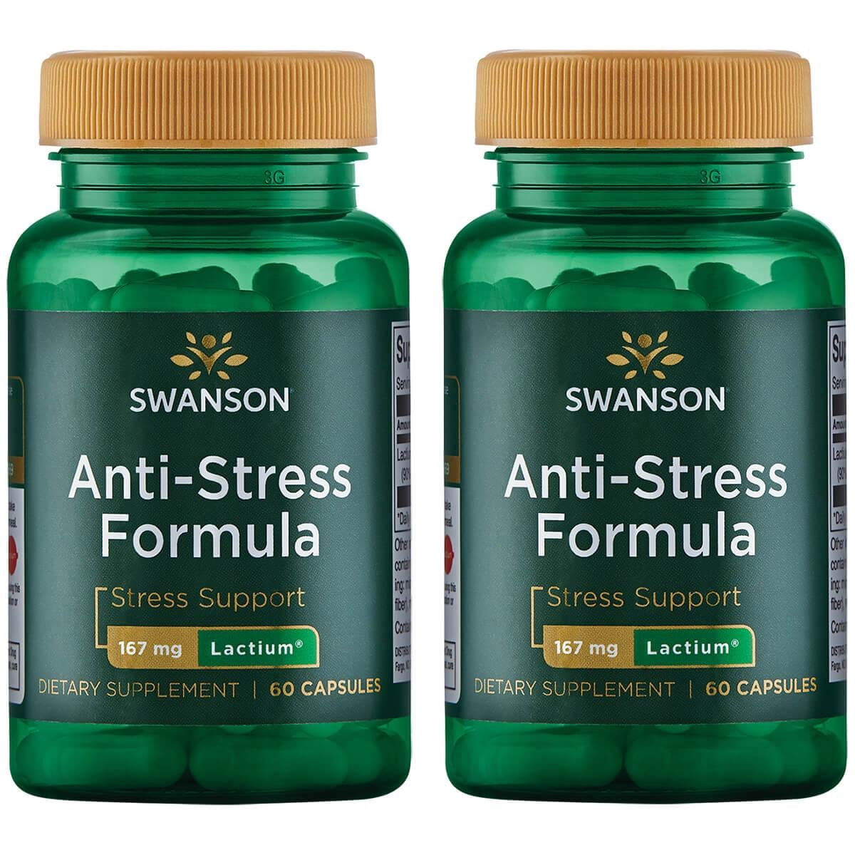 Swanson Anti-Stress Lactium 167 mg 60 Caps 2 Pack - Walmart.com