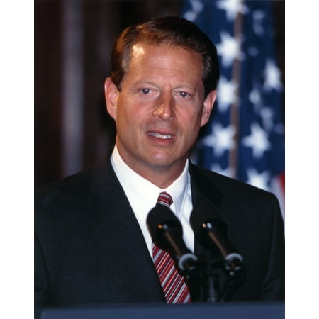Al Gore Giving a Speech for the Public in a Portrait Photo Print (24 x ...