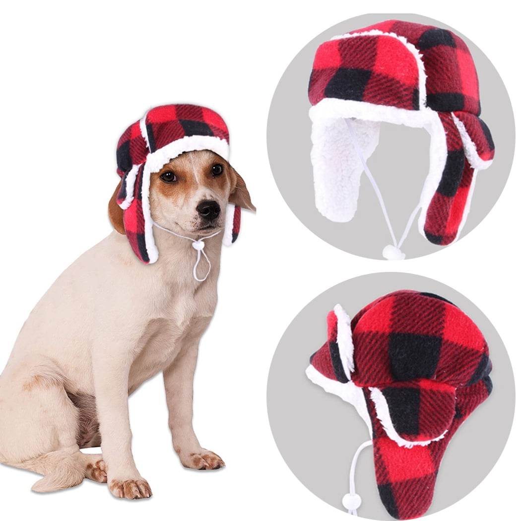 Click here for Nobrand Plaid Dog Hat Windproof Dog Trapper Hat Wi... prices