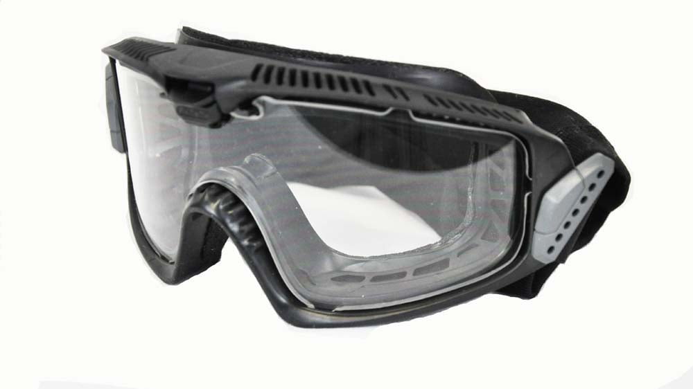ESS EE7018-01 Safety Goggles, Clear, Gray, Smoke Anti-Fog, Scratch ...