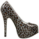 TEEZE-37, Cheetah Glitter Pat With Concealed PF - Walmart.com