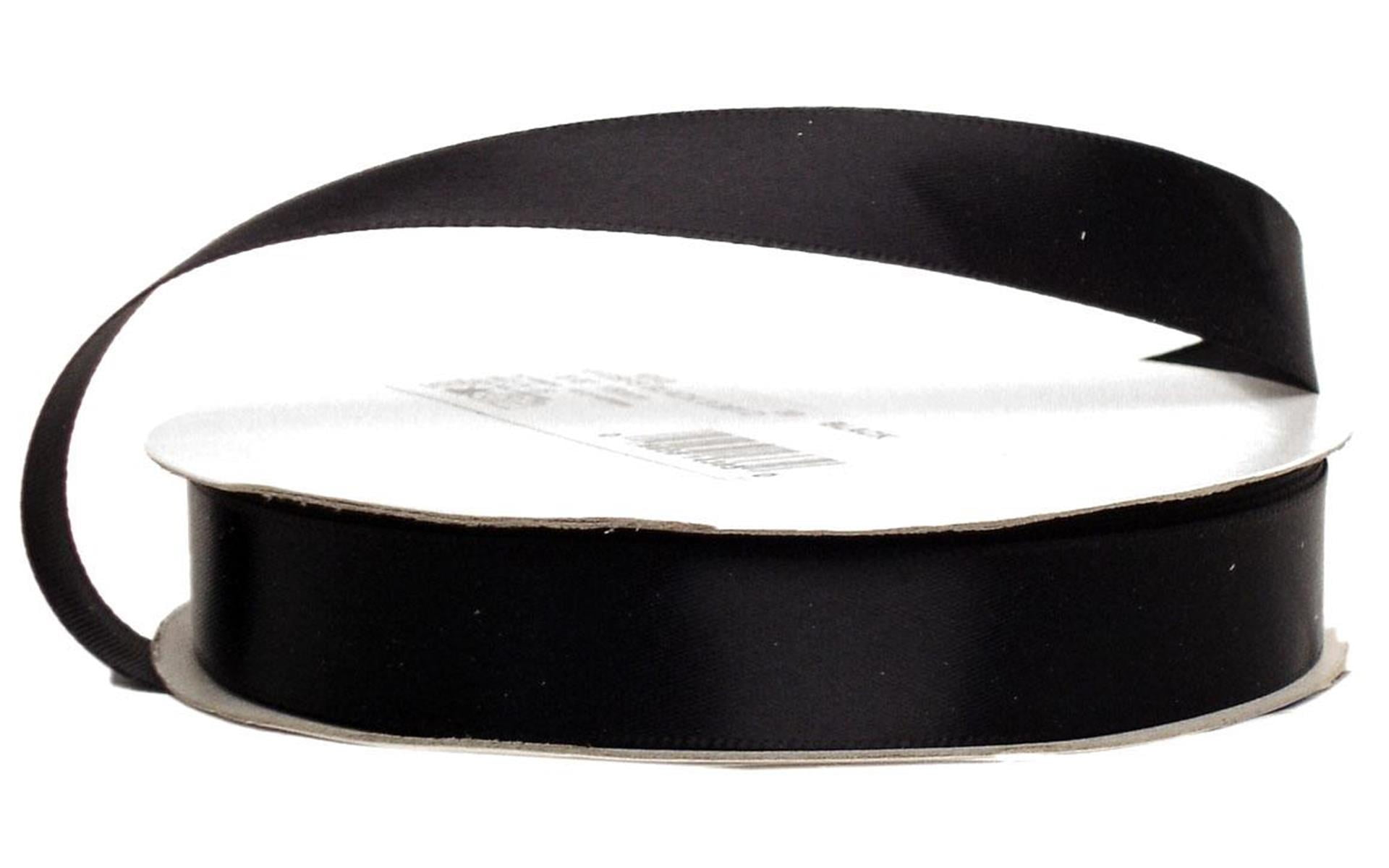 Offray Ribbon Singleface Satin 5/8" Black - Walmart.com
