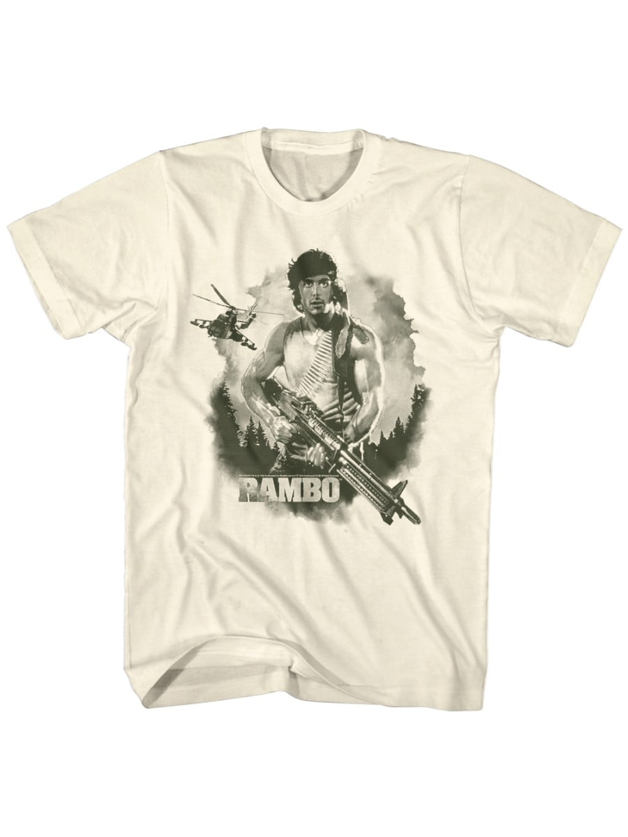 Rambo Watercolor Helicopter Sylvester Stallone American Classics Adult ...