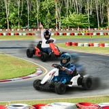 TOBBI 24V Electric Drifting Go Kart for Teens, with Helmet, 8MPH Racing ...
