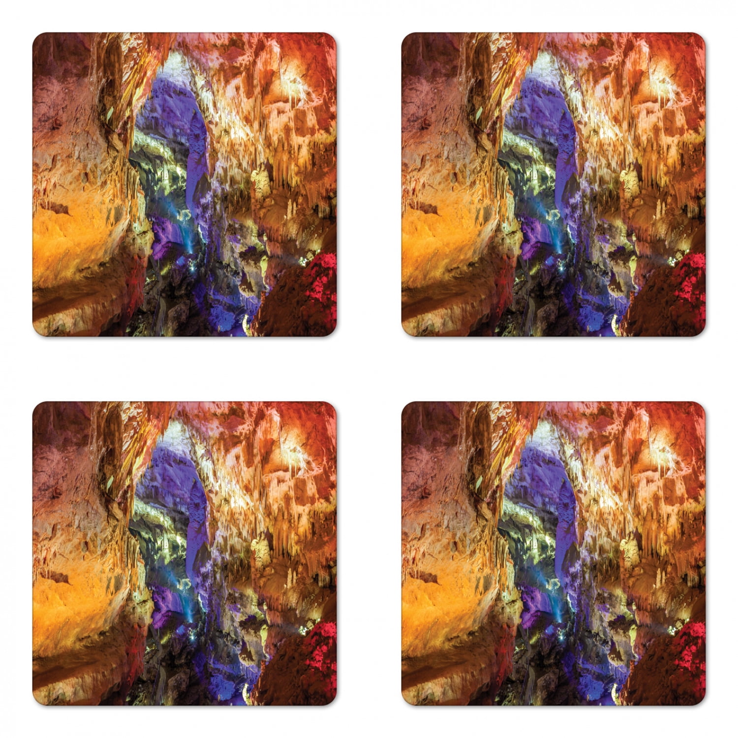 Natural Cave Coaster Set of 4, Inside View of Prometheus Cave in States ...