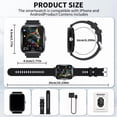 Rugged Slim Fitness Smartwatch, Long Standby Battery, Multi Health ...