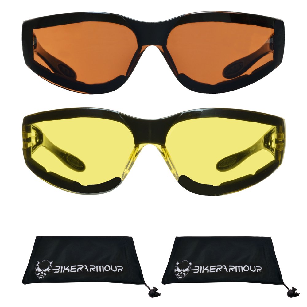 Bikershades Motorcycle Riding Glasses Blue Light Blocker HD & Yellow ...